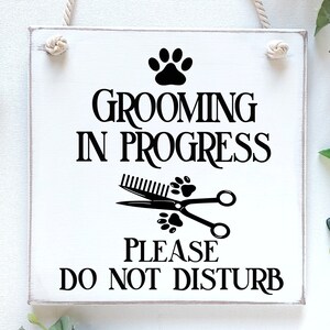 Grooming Salon Sign, Dog Spa Sign, Double Sided Business Door Signs ...
