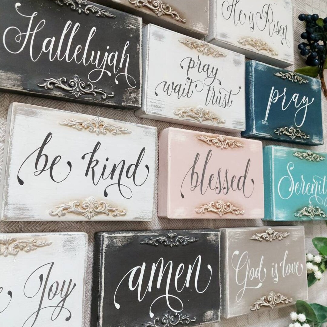 Mini Custom Sign, Spiritual Room Decor, Anniversary Gift, Sacred Words ...