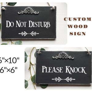 Double Sided Personalized Wood Sign, Business Sign for Office, Custom ...