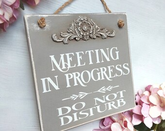 8x6 Welcome Please Come in Focus Time Please Do Not Disturb Custom Wood ...
