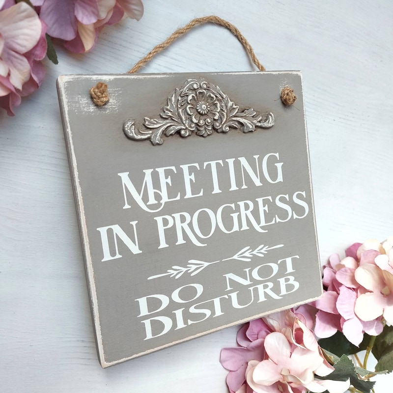 Meeting in Progress Door Signs - Etsy