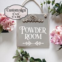 Powder Room Sign - Etsy