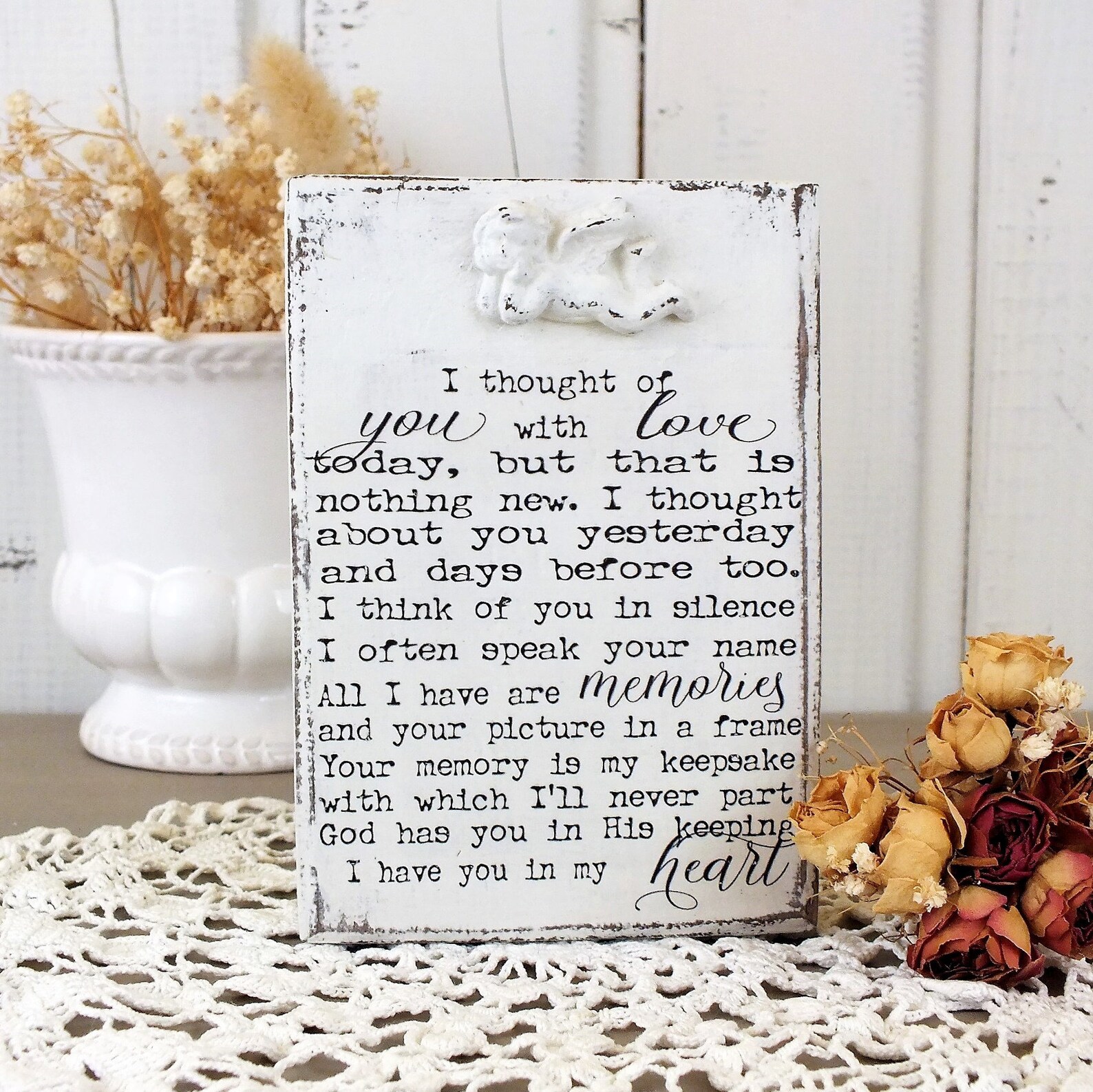 In Loving Memory Sign, Loss of Loved One Gift, Memory Keepsakes ...