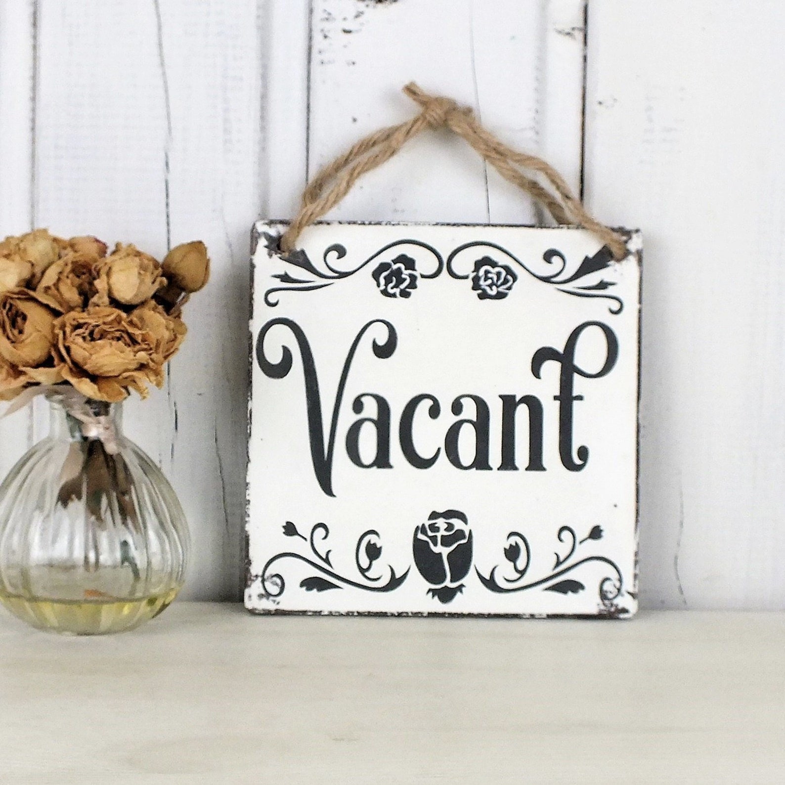 Occupied Vacant Double Sided Wooden Sign Toilet or Bathroom - Etsy