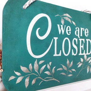 Open Closed Sign, Business Door Sign, Double Sided Hanging Wood Sign - Etsy