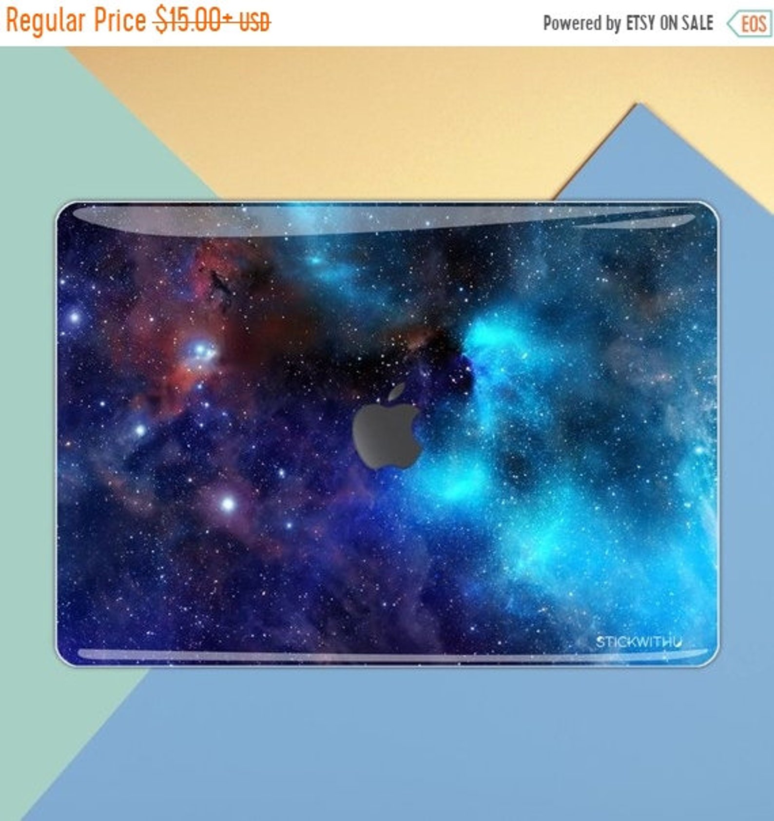 Space MacBook Skin Blue Galaxy MacBook Decal Stars MacBook Sticker ...