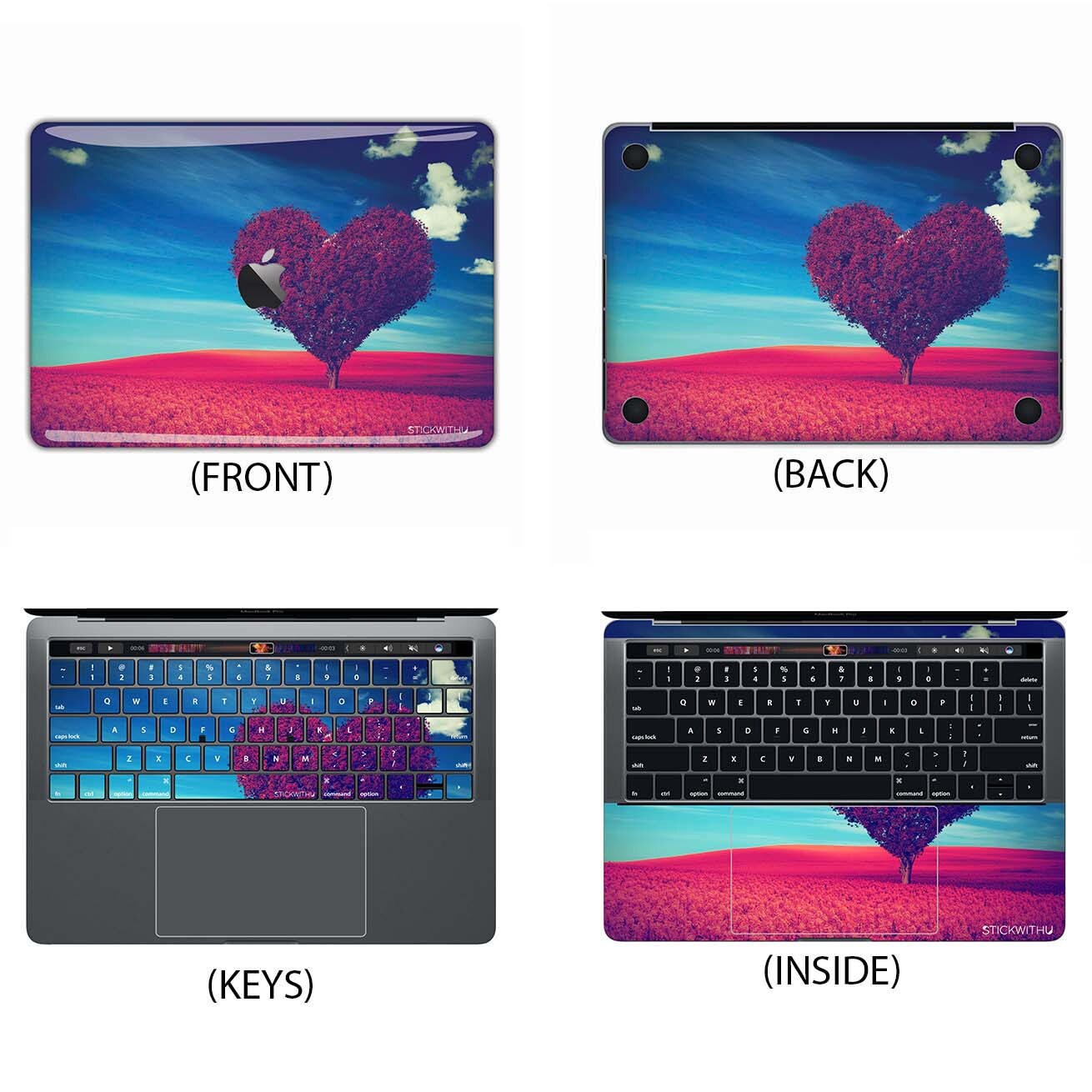 Abstract Art Macbook Skin Love Heart Macbook Decal Landscape | Etsy