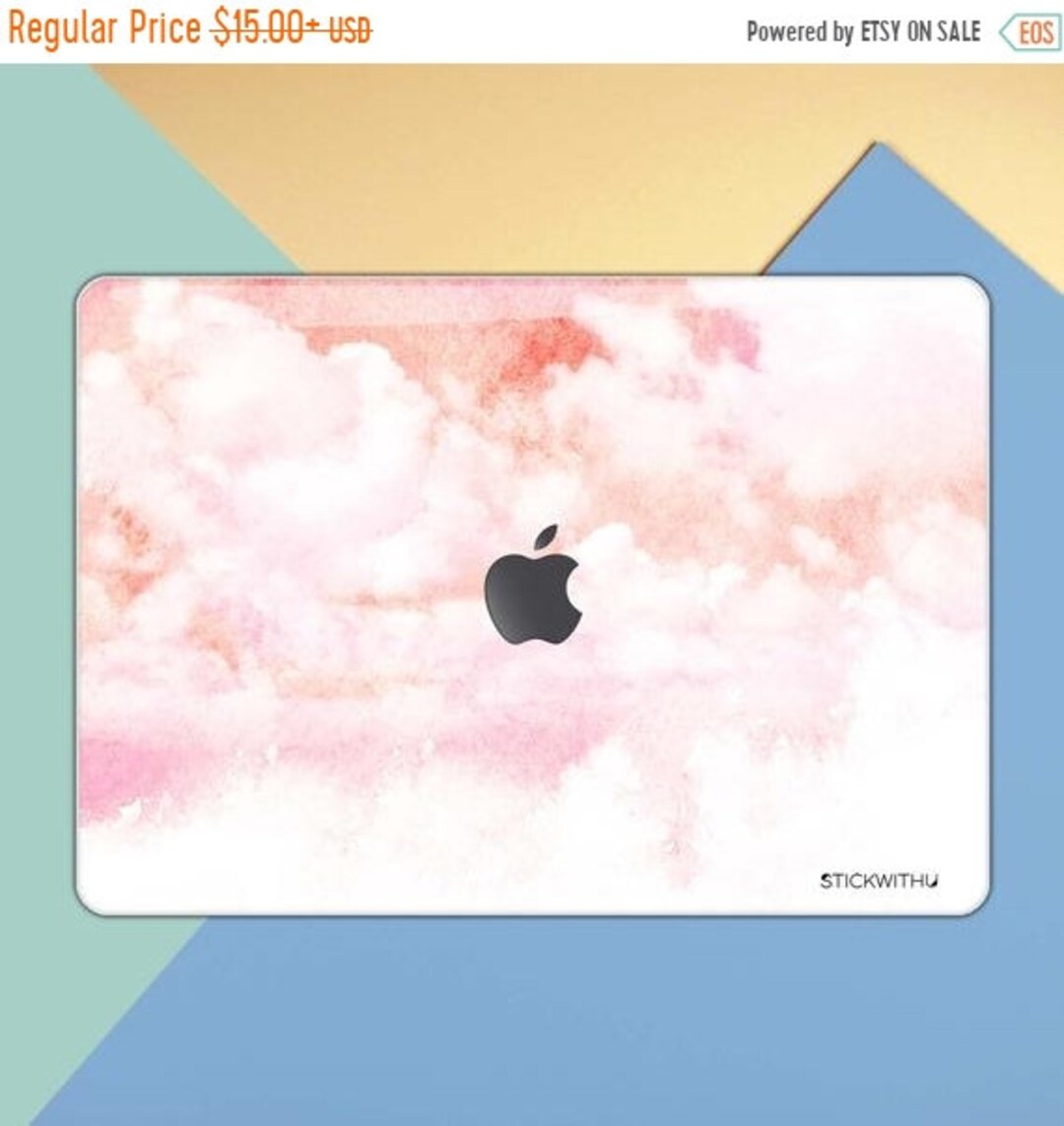 Pink MacBook Skin Watercolor MacBook Sticker Cover Pastel MacBook Skin ...