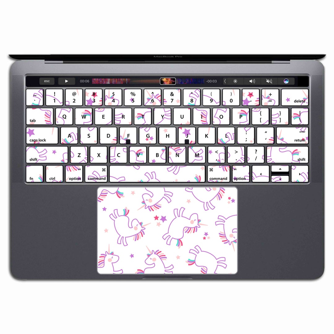 Unicorn MacBook Keyboard Stickers Pink MacBook Keyboard Decal Vinyl Air ...