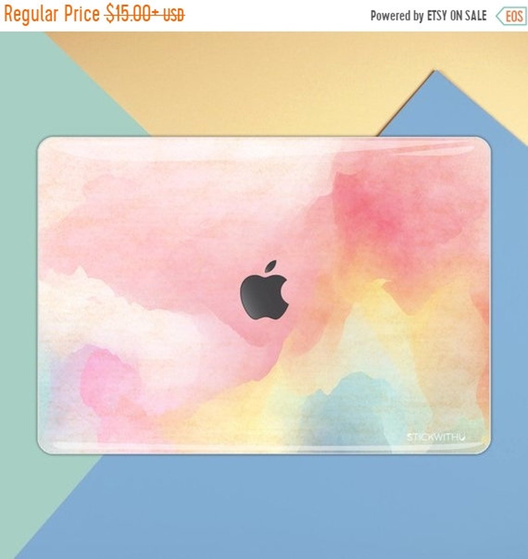 Watercolor MacBook Skin Pink Paint MacBook Decal MacBook Sticker Paint ...