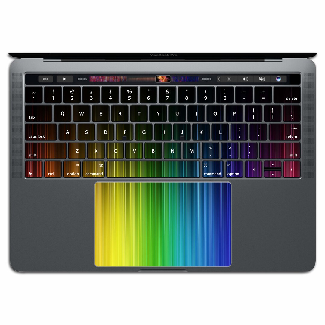 MacBook Keyboard Decal Rainbow MacBook Decal MacBook Sticker Keys Color ...