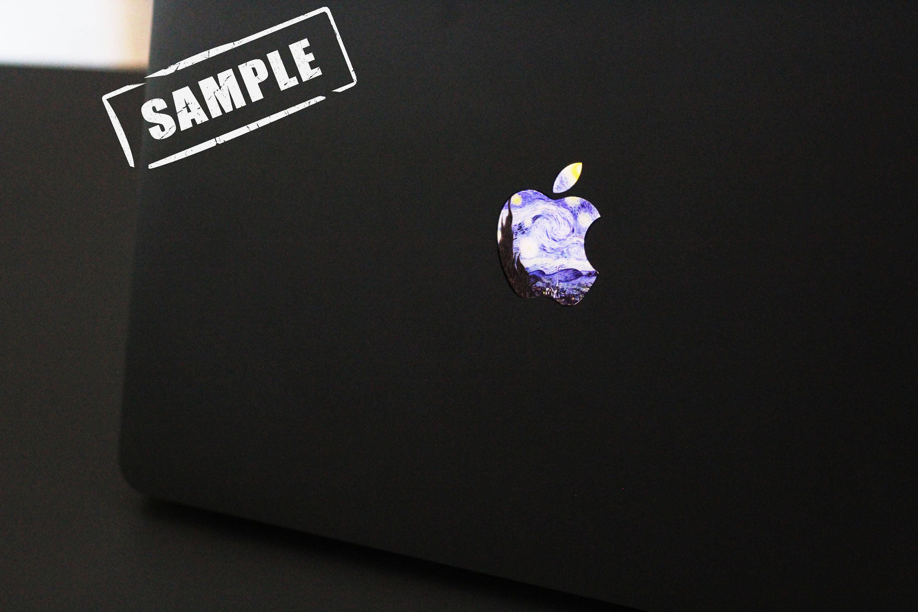 Apple Macbook Decal Apple Logo Macbook Sticker Black Green | Etsy