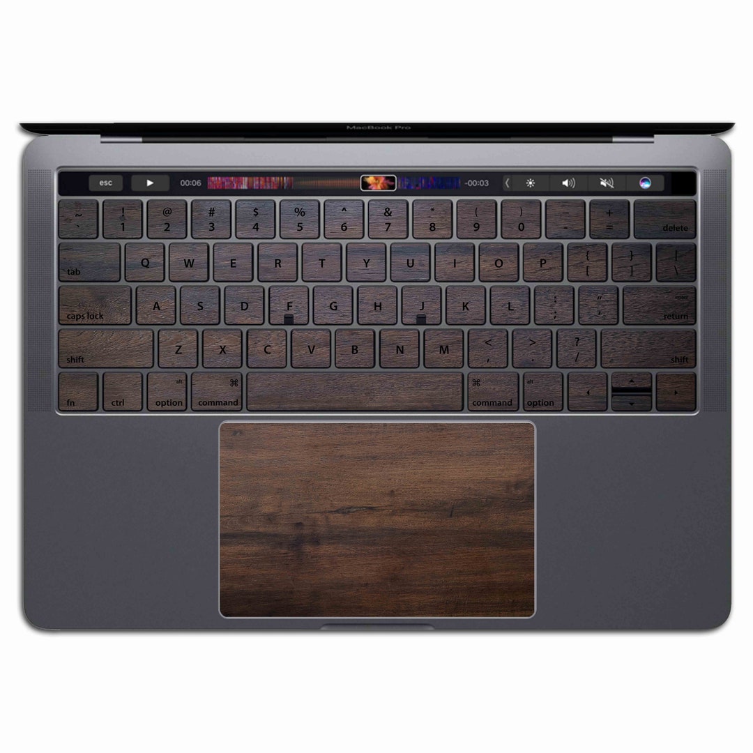 Wood MacBook Keyboard Stickers Wood MacBook Keyboard Decal Vinyl Air 13 ...