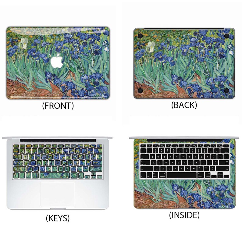 Flower macbook skin macbook decal painting macbook sticker | Etsy