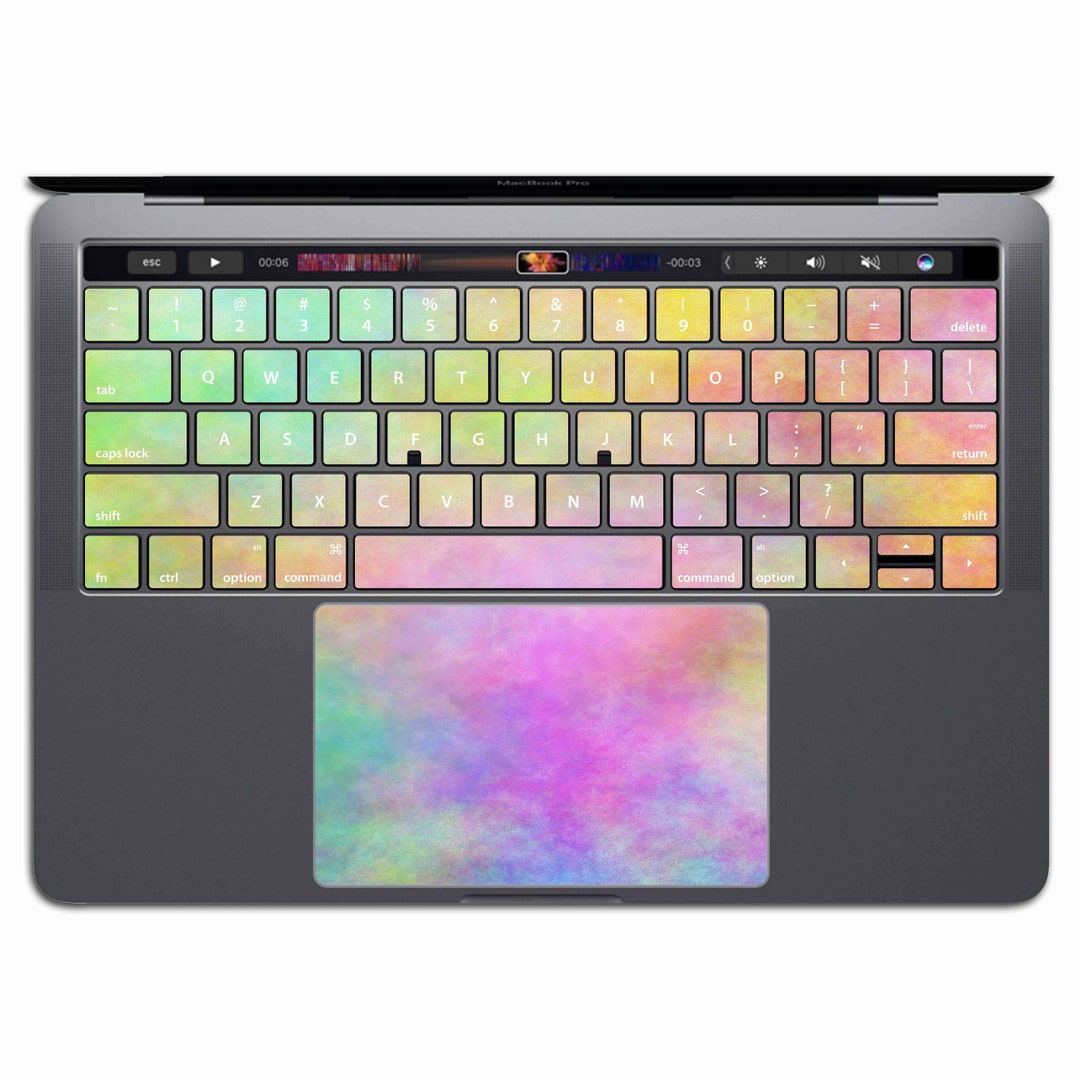 Rainbow MacBook Keyboard Decal | Sticker Vinyl Pro Air Keypad Retina 13 ...