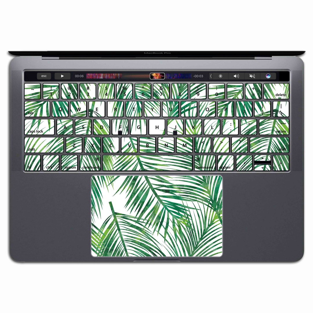 Leaf MacBook Keyboard Stickers Green MacBook Keyboard Decal Nature ...