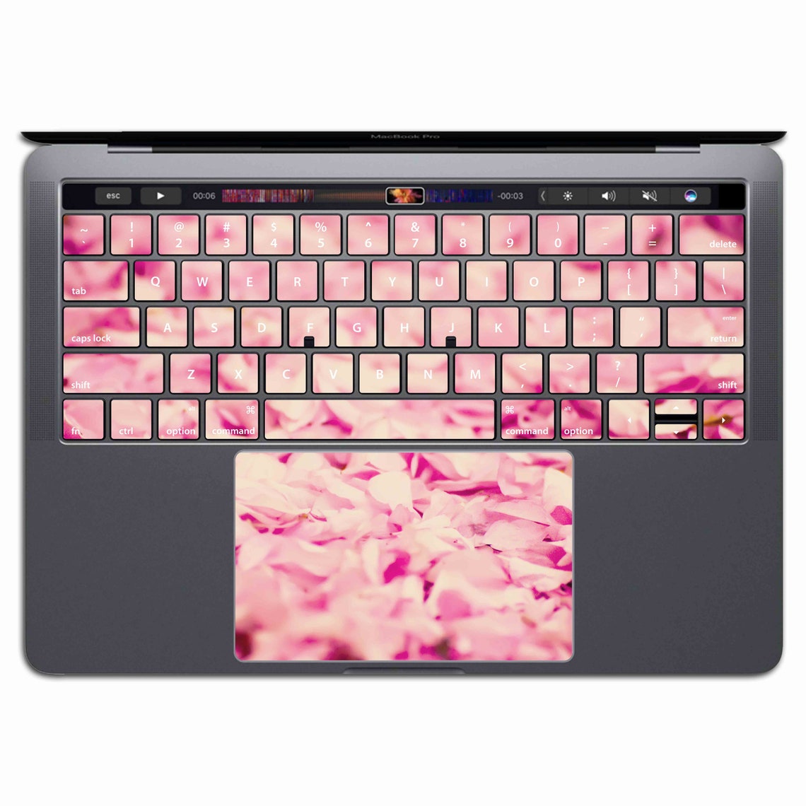 Macbook Keyboard Stickers Pink Macbook Keyboard Decal Flower | Etsy