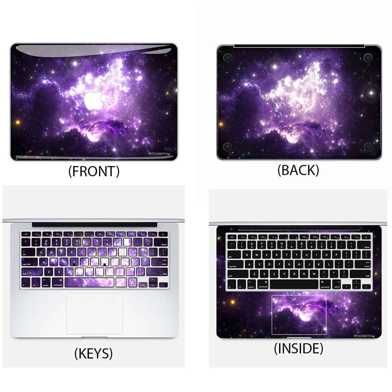 Purple Galaxy Macbook Skin Space Macbook Decal Stars Macbook - Etsy