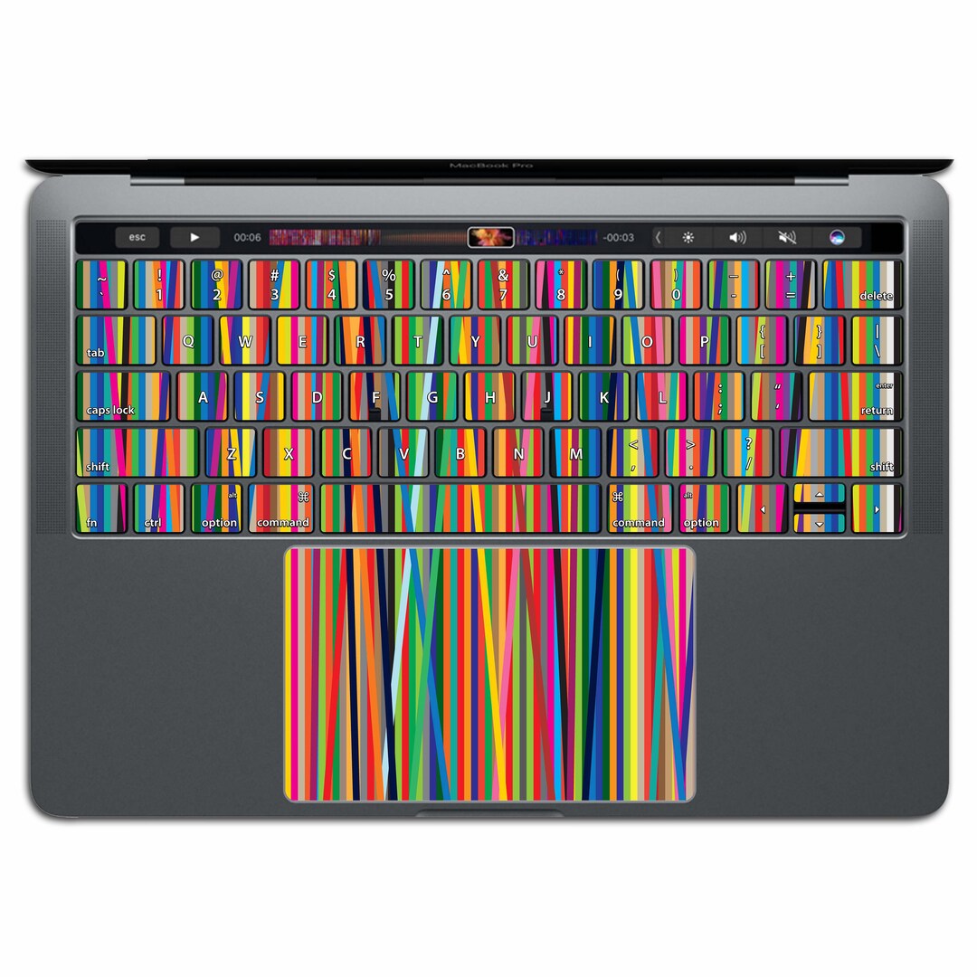 MacBook Keyboard Sticker Vinyl Rainbow Pattern MacBook Keypad Sticker ...