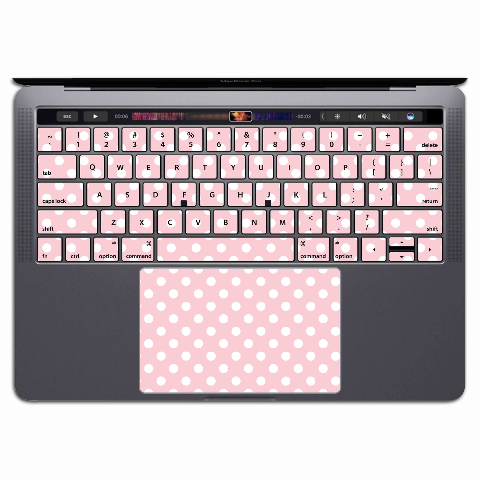 Pink MacBook Keyboard Sticker | MacBook Keyboard Decal Polka Dot ...