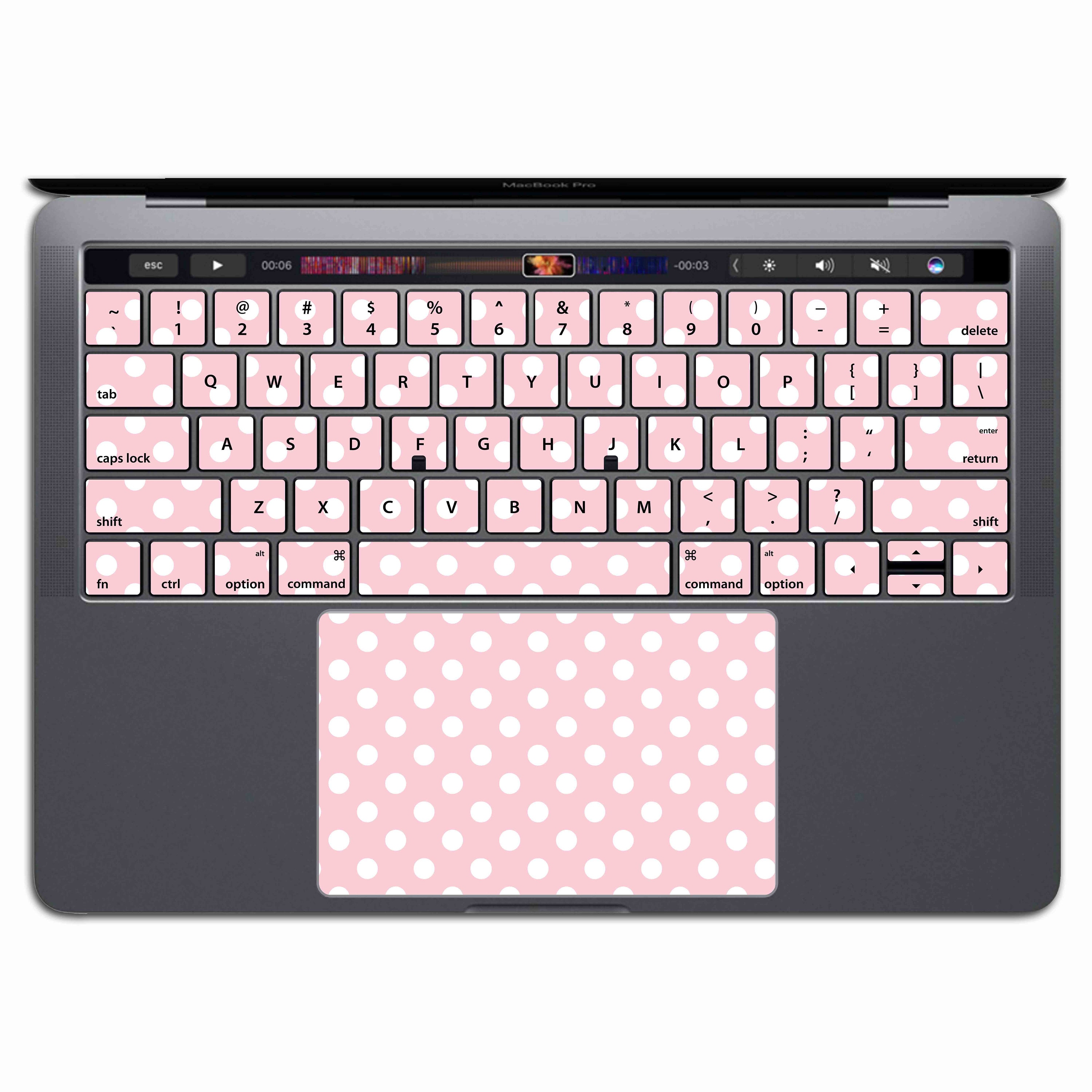 Pink MacBook Keyboard Sticker | MacBook Keyboard Decal Polka Dot ...