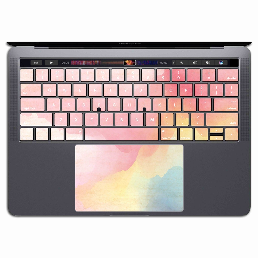 Pastel MacBook Keyboard Decal | Sticker Pink Vinyl Pro Pro 13 Keypad ...
