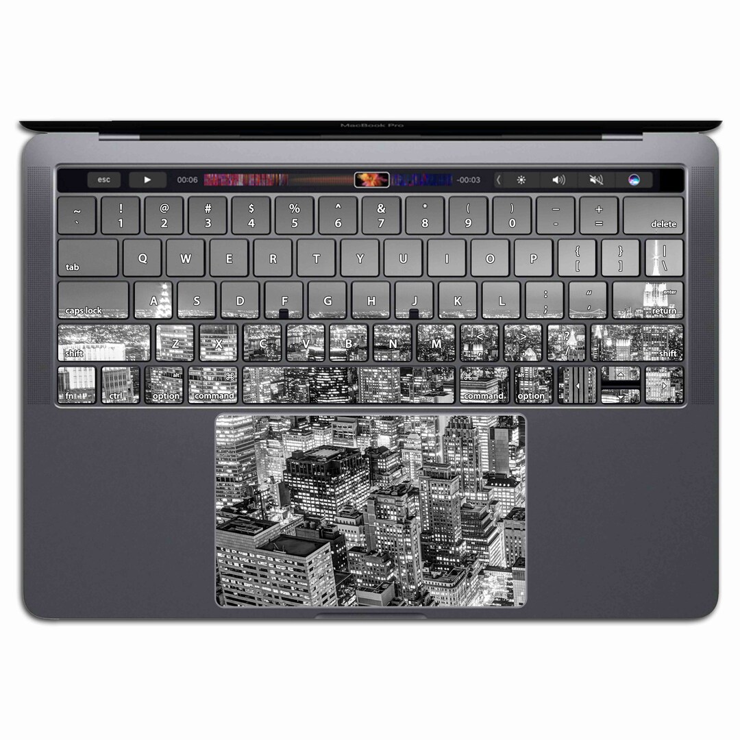 MacBook Keyboard Sticker City Skyline | MacBook Keyboard Decal Night ...