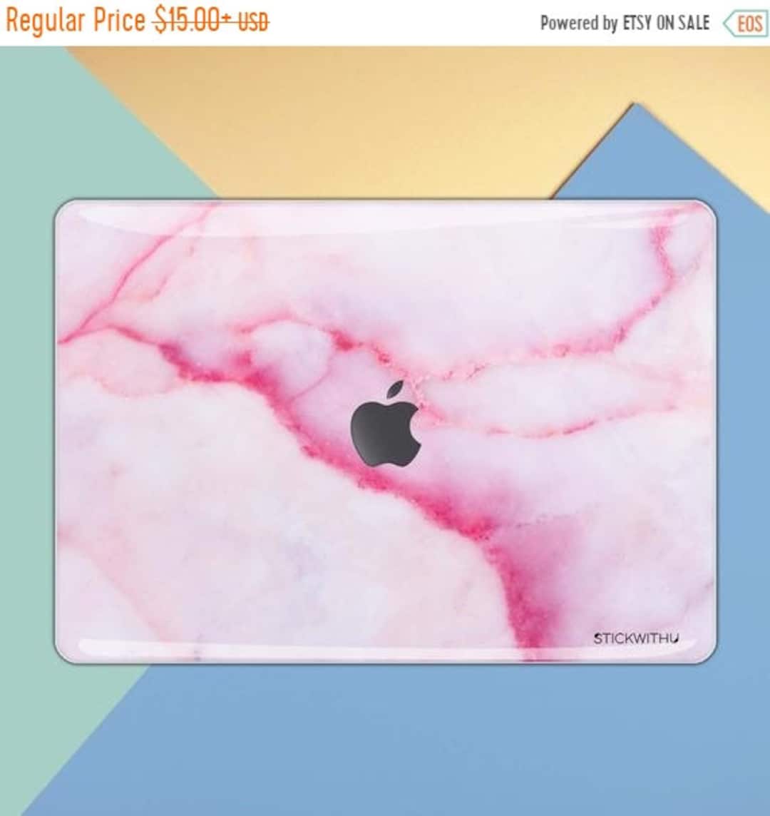 Pink Marble MacBook Skin Marble MacBook Decal Marble MacBook Sticker ...
