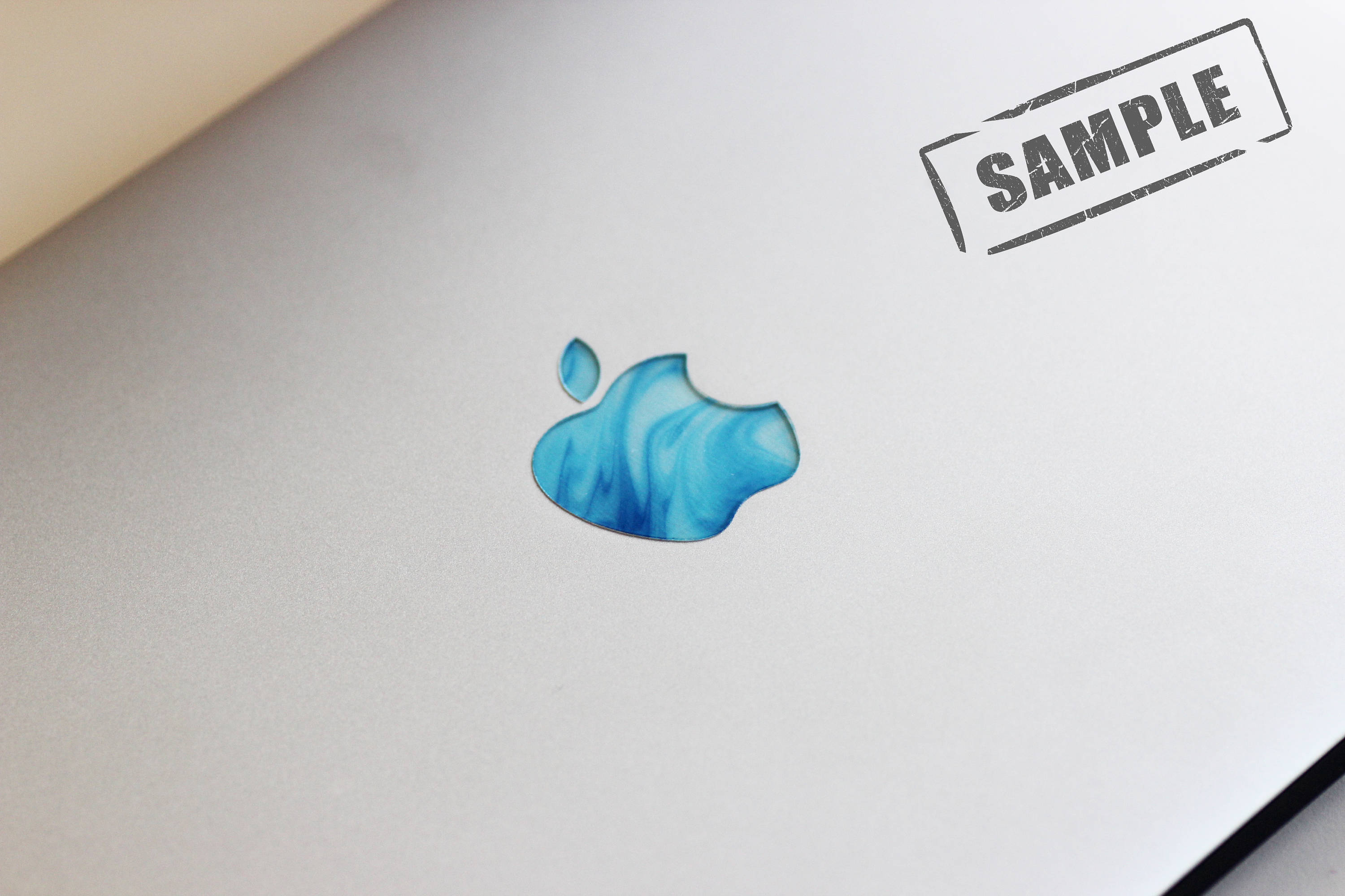 Apple MacBook Decal Apple Logo MacBook Sticker Black Green GLOWING ...