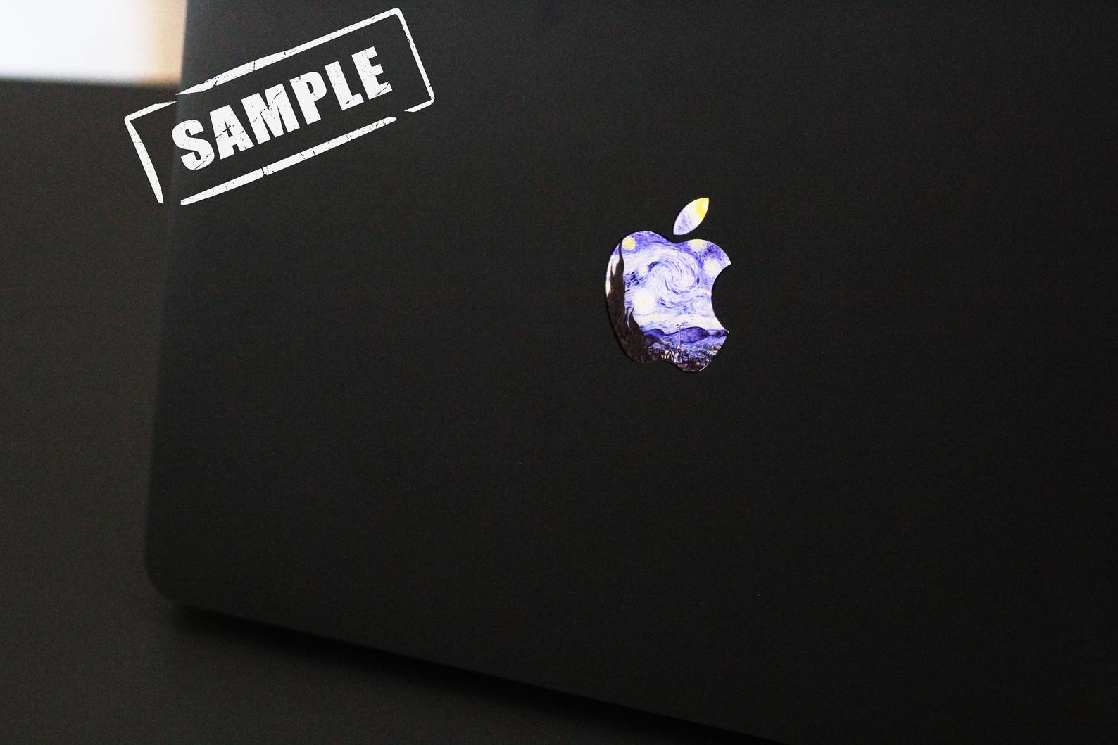 Apple Macbook Decal Wood Apple Logo Macbook Sticker GLOWING - Etsy