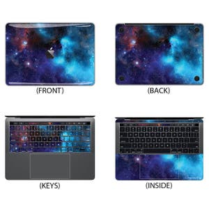 Space MacBook Skin Blue Galaxy MacBook Decal Stars MacBook Sticker ...