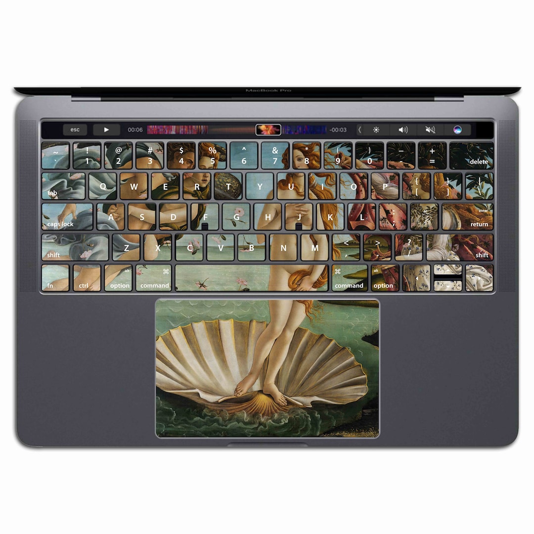 MacBook Keyboard Decals Birth of Venus Art MacBook Sticker Painting ...