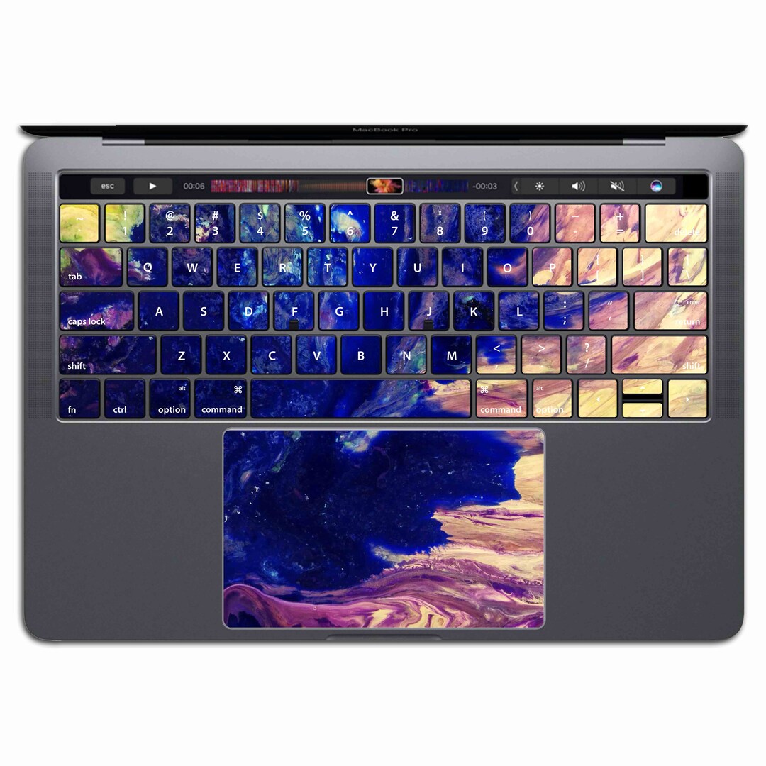 Blue Marble MacBook Keyboard Stickers MacBook Keyboard Decal Pro 13 Air ...