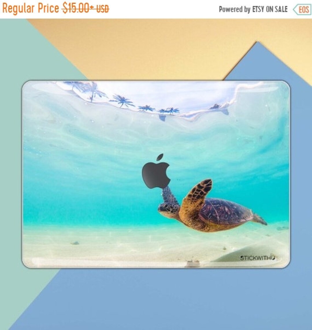 Turtle MacBook Skin Sea MacBook Decal Animal MacBook Sticker MacBook ...