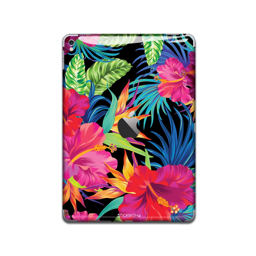 Floral Pattern iPad Skin Sticker Flower iPad Case Leafs iPad Decal Art ...
