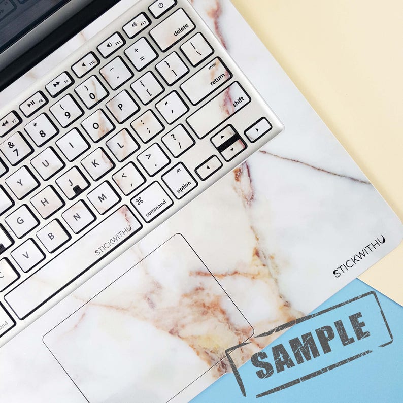 Marble Macbook Keyboard Sticker Black Vinyl Macbook Keypad | Etsy