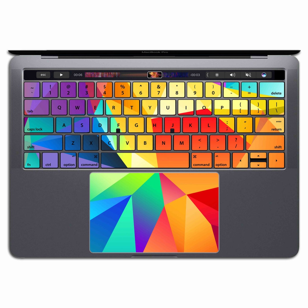 Geometric MacBook Keyboard Sticker | Vinyls MacBook Keypad Sticker ...