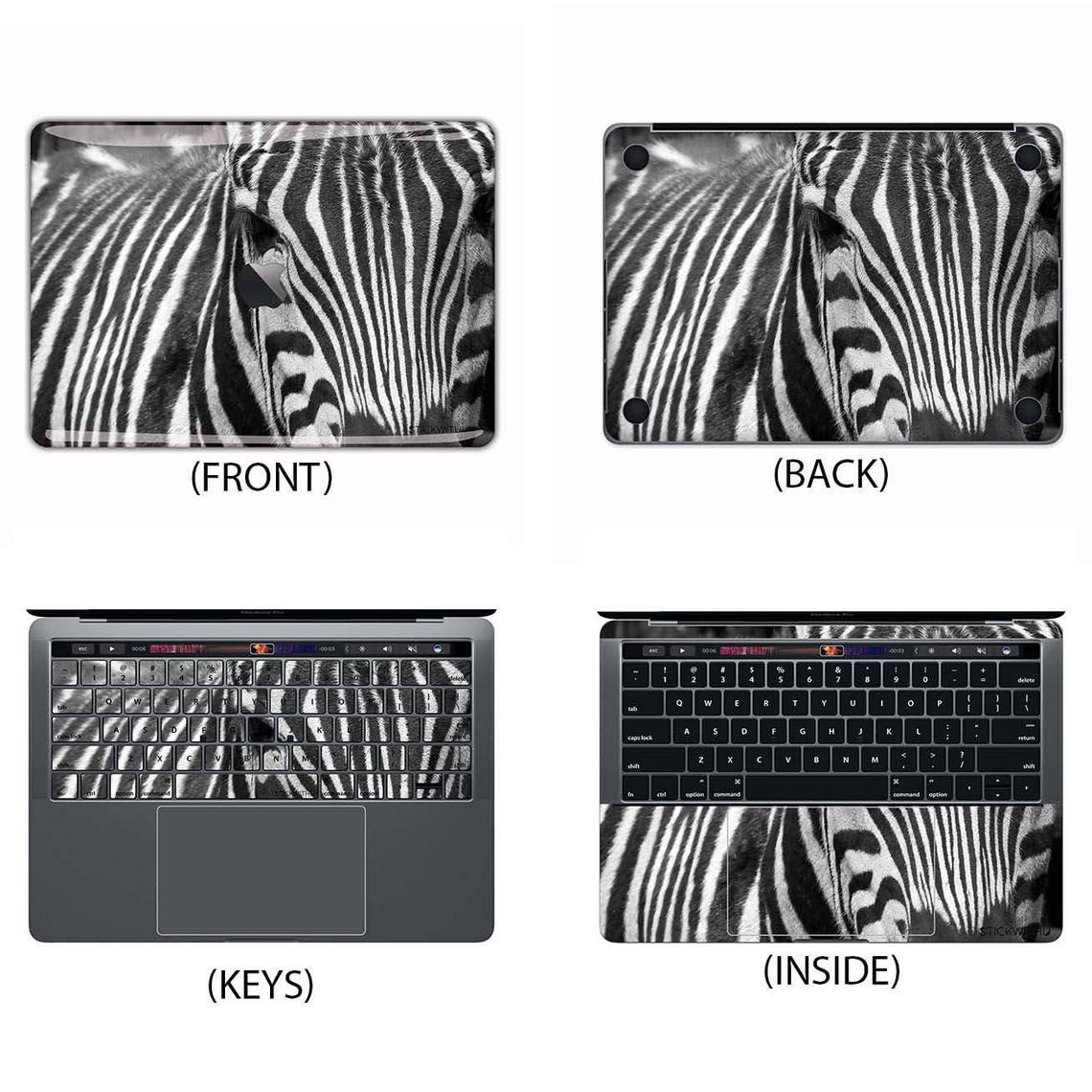 MacBook Decal Black MacBook Skin White MacBook Sticker MacBook Keyboard ...