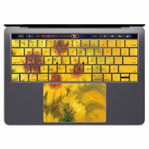 MacBook Keyboard Stickers | Sunflower MacBook Keyboard Decal Yellow ...