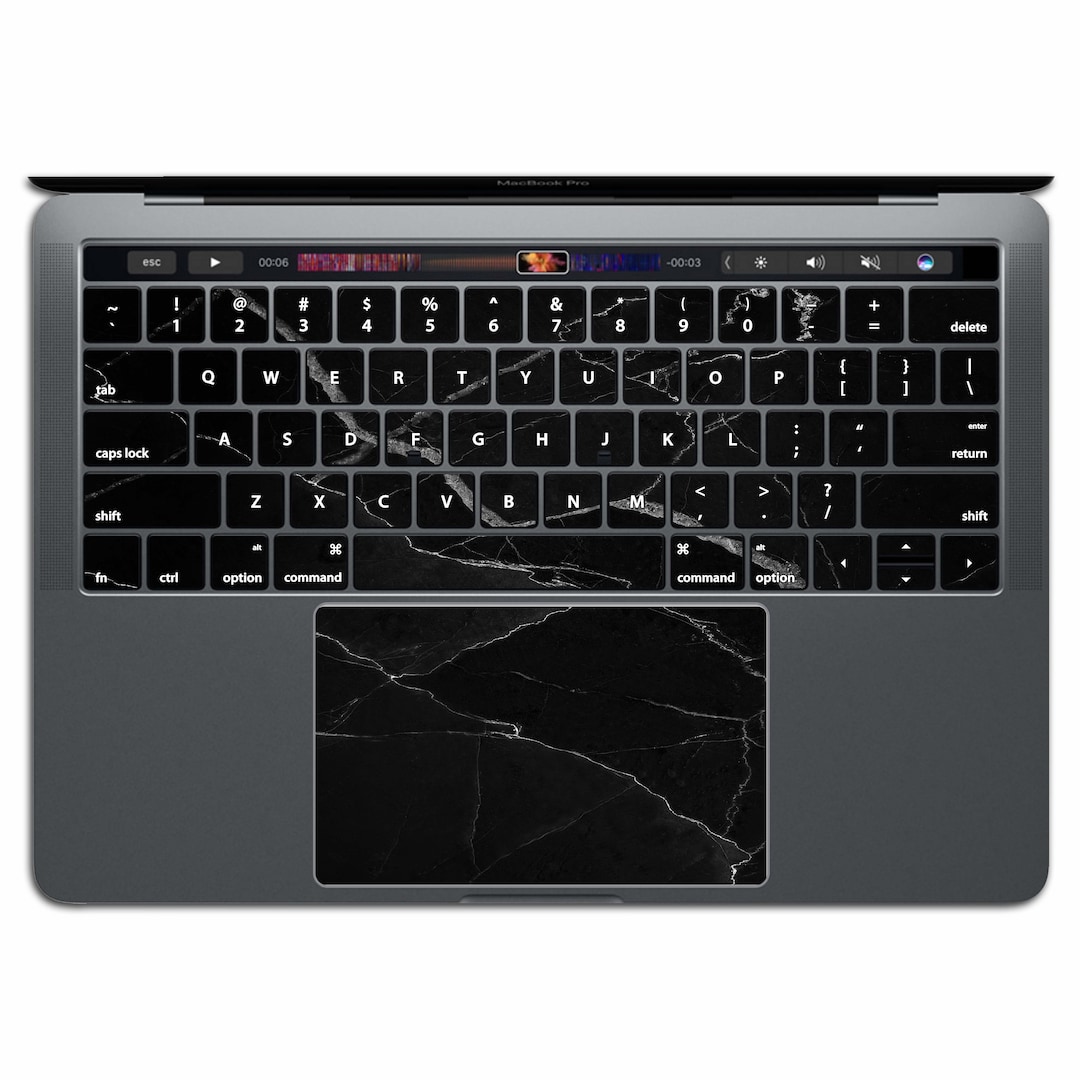 Marble MacBook Keyboard Stickers MacBook Keypad Black Marble Key Decals ...