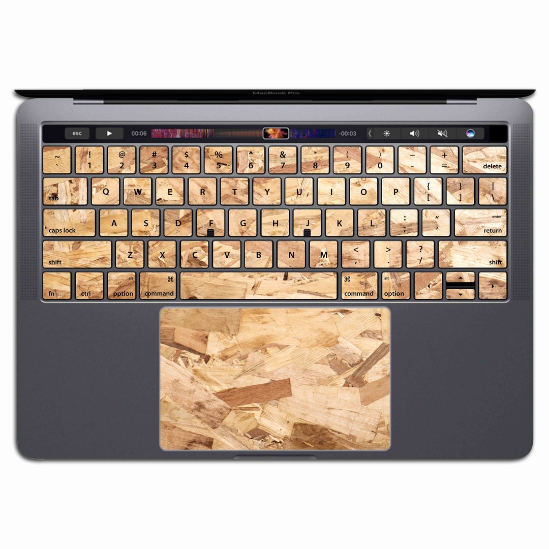 Wood MacBook Keyboard Sticker | MacBook Pro Keyboard Decals MacBook Air ...