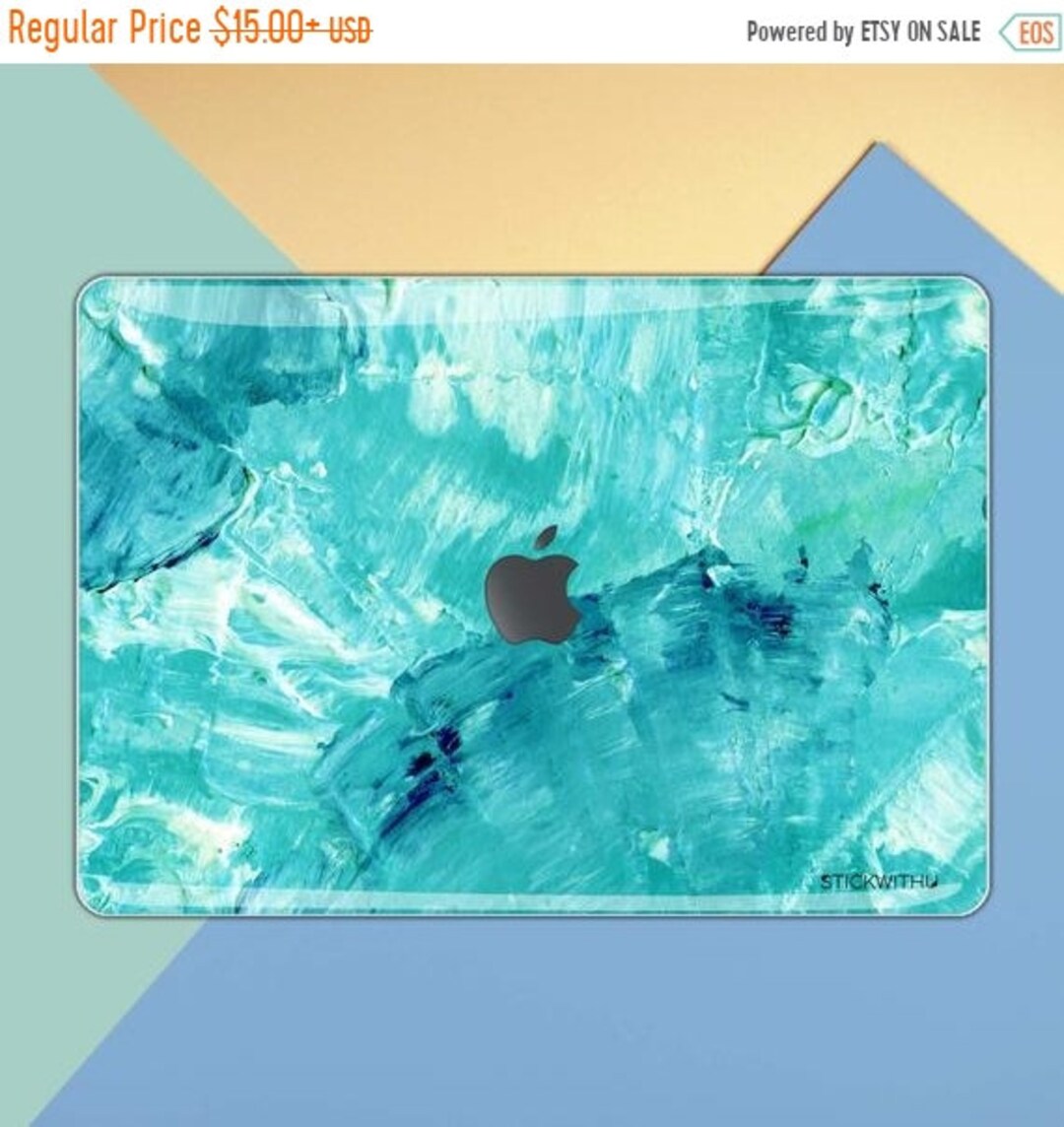 Blue MacBook Skin Watercolor MacBook Sticker Pastel MacBook Decal ...