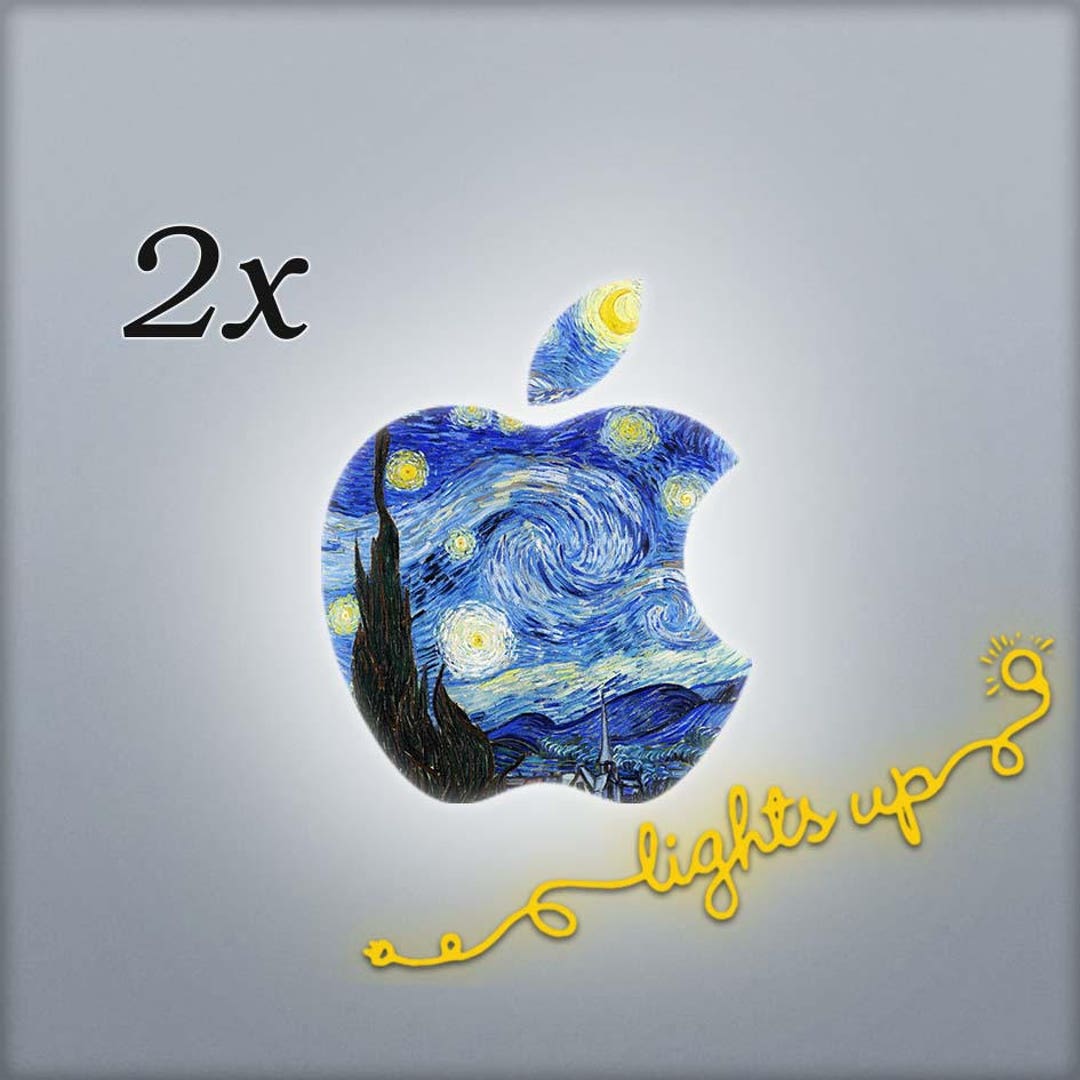 Apple MacBook Decal Starry Night MacBook Sticker GLOWING Apple Decal ...