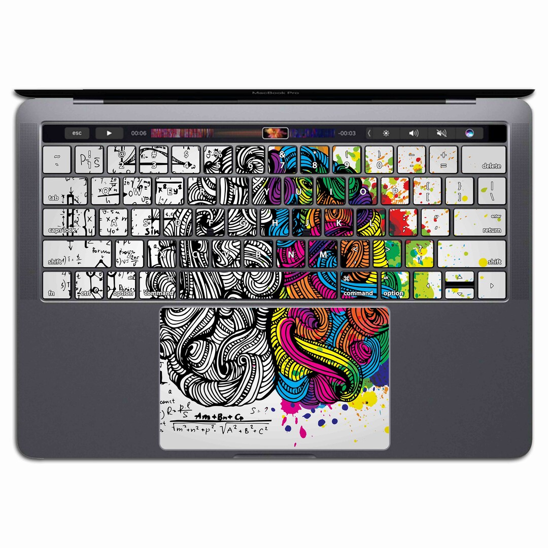 Brain MacBook Keyboard Stickers | Rainbow MacBook Keyboard Decal ...