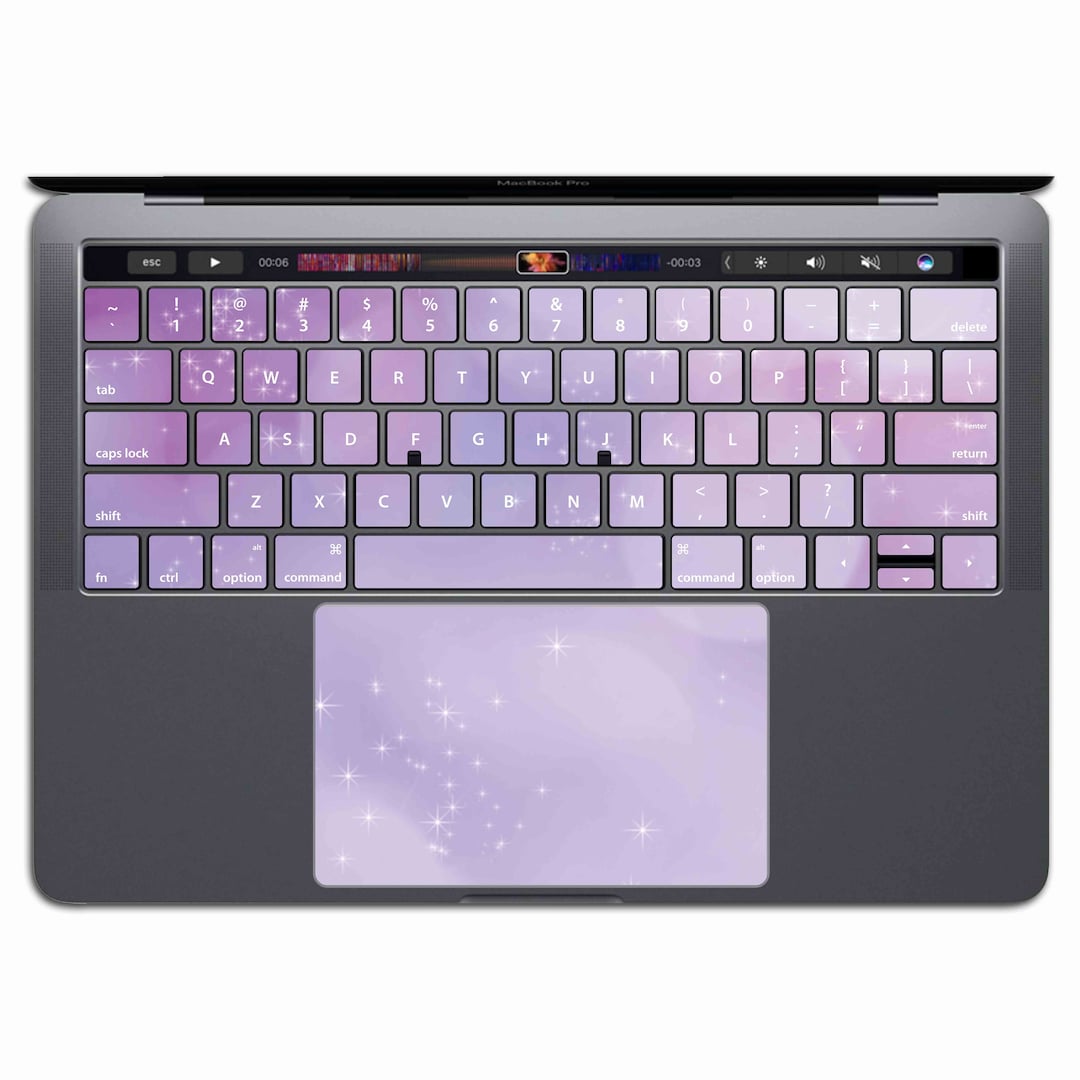 Purple MacBook Keyboard Decal | Sticker Vinyl Pro Air Keypad Retina 13 ...