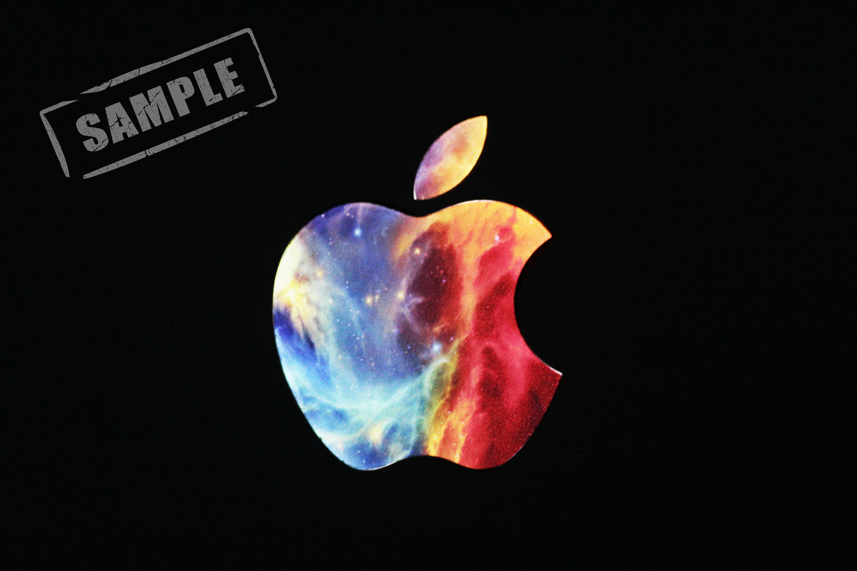 Apple MacBook Decal Apple Logo MacBook Sticker Black Green GLOWING ...
