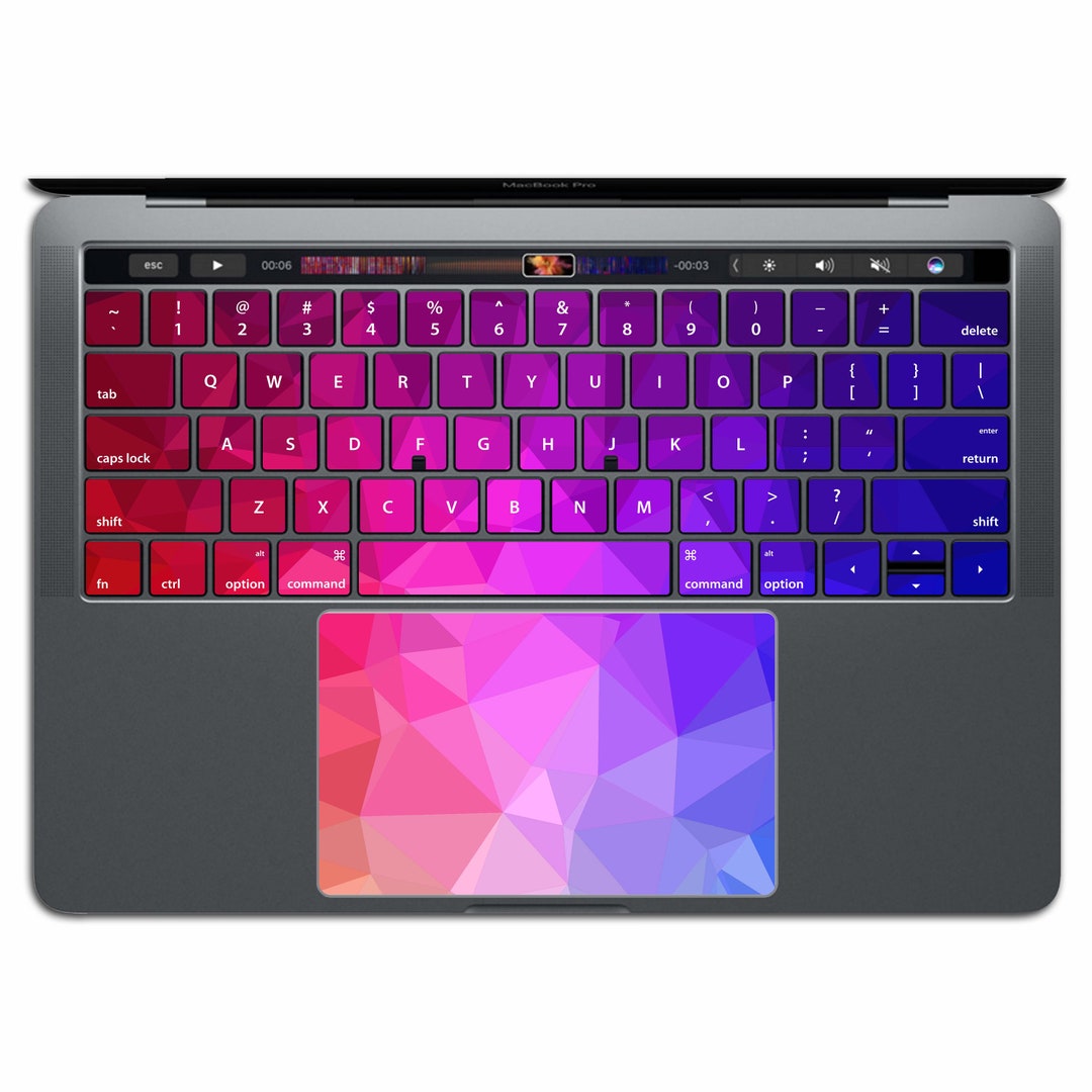 MacBook Keyboard Decal MacBook Keypad Stickers Low Poly Art Texture Key ...