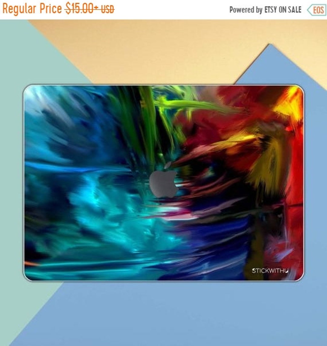 Rainbow MacBook Skin Paint Texture MacBook Decal Art MacBook Sticker ...