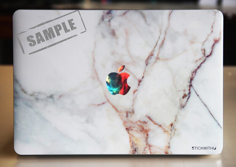 Apple MacBook Decal Apple Logo MacBook Sticker GLOWING Almond Blossom ...