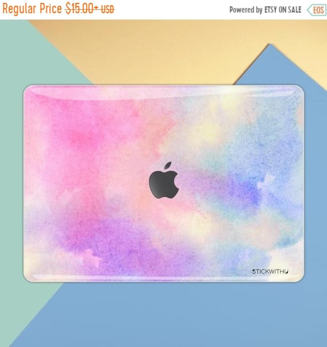 MacBook Skin Pastel Pink MacBook Decal MacBook Sticker Rainbow MacBook ...